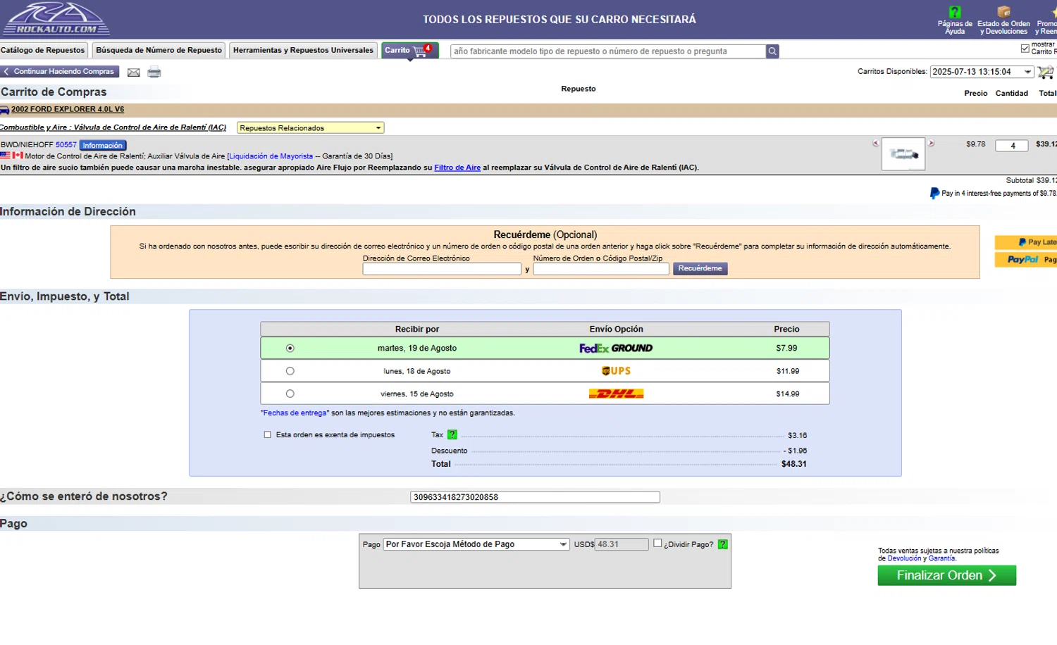 RockAuto Promo Codes - 5% Off Coupons Oct 2025