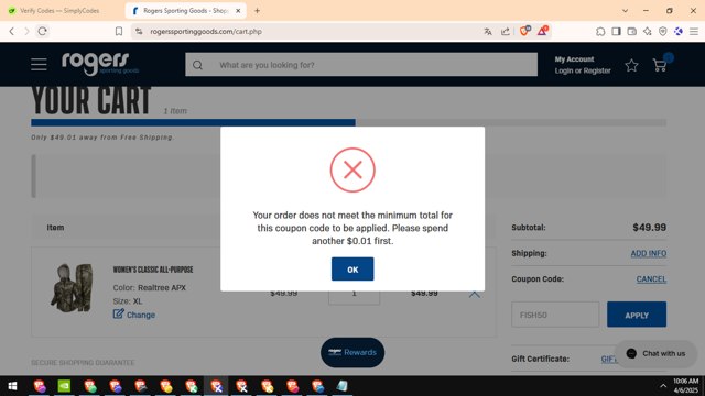 Rogers Sporting Goods Promo Code (1 Verified) - $80 Off Apr 2025