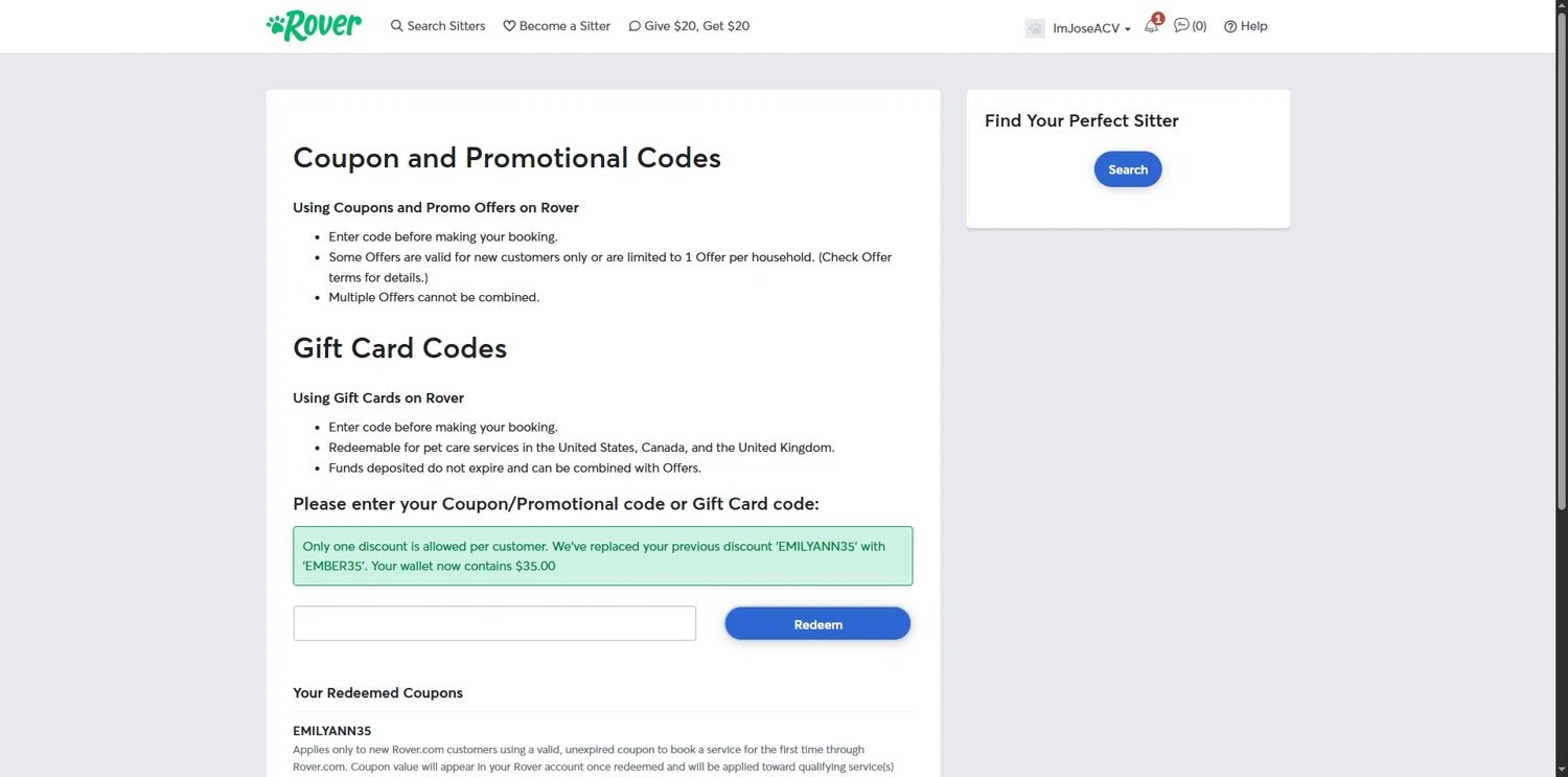 Rover Promo Codes (6 Verified) - $35 Off w/Code Sep 2025