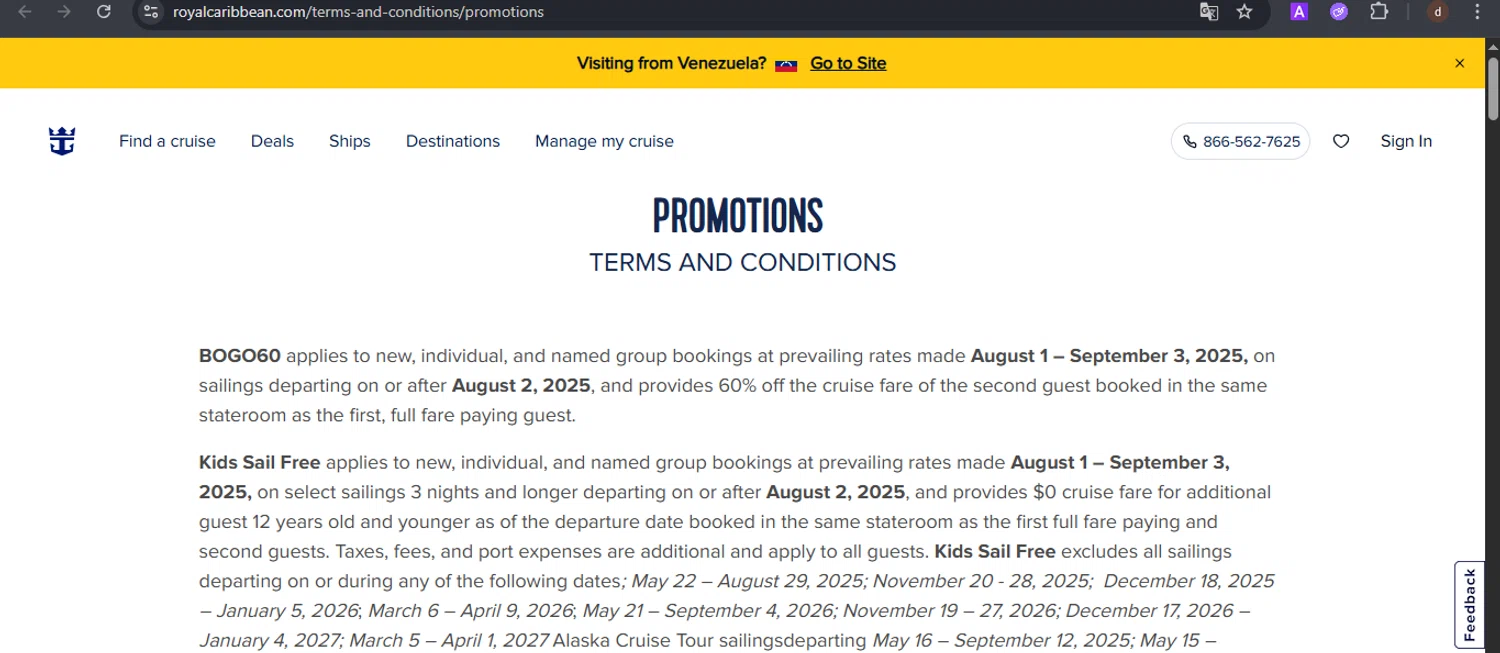 Royal Caribbean Promo Codes (2 Verified) - 60% Off Sep 2025