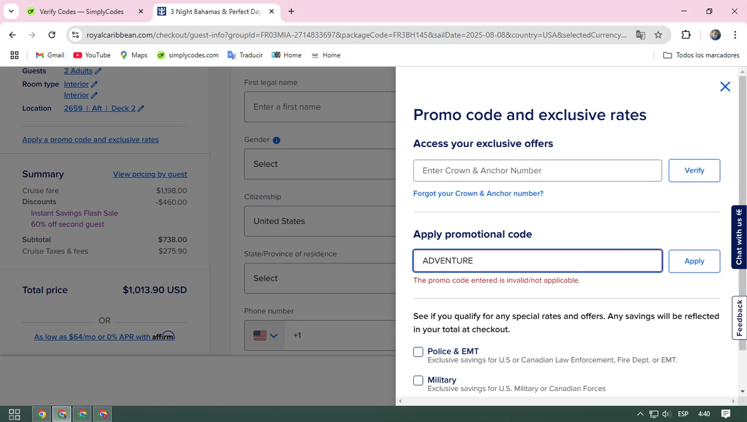 Royal Caribbean Promo Codes (4 Verified) - $50 Off Mar 2025