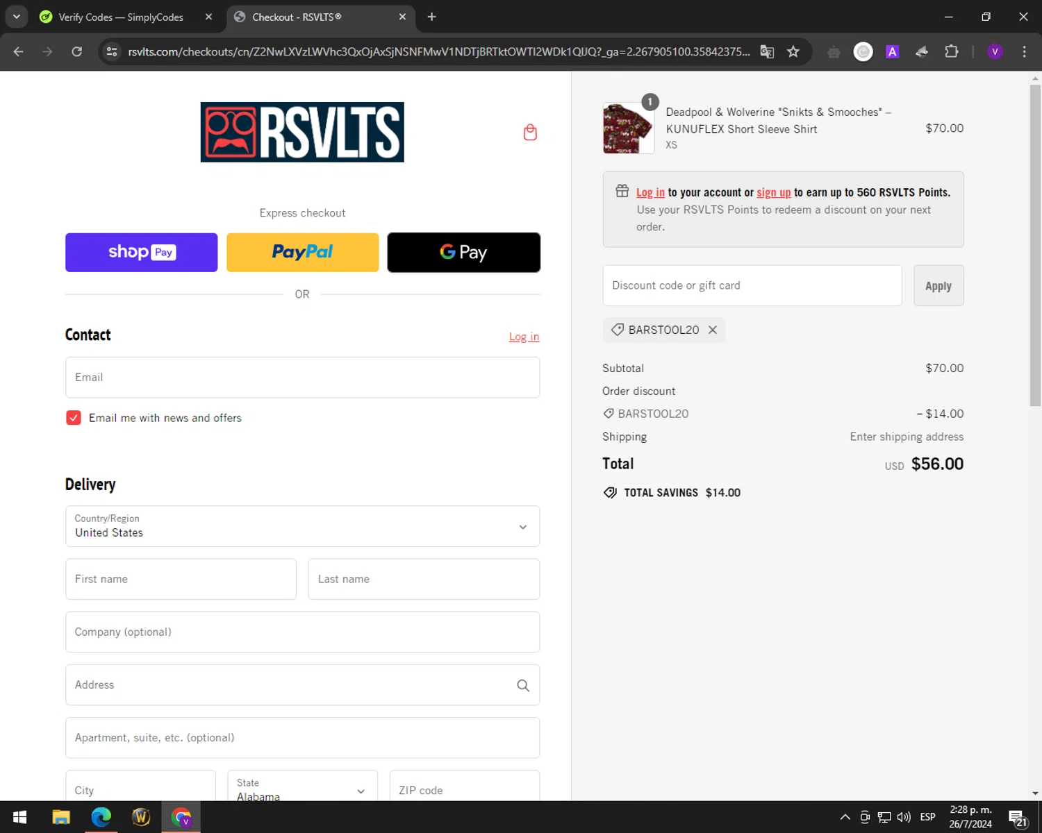 RSVLTS Coupon Codes - 20% Off | October 2024
