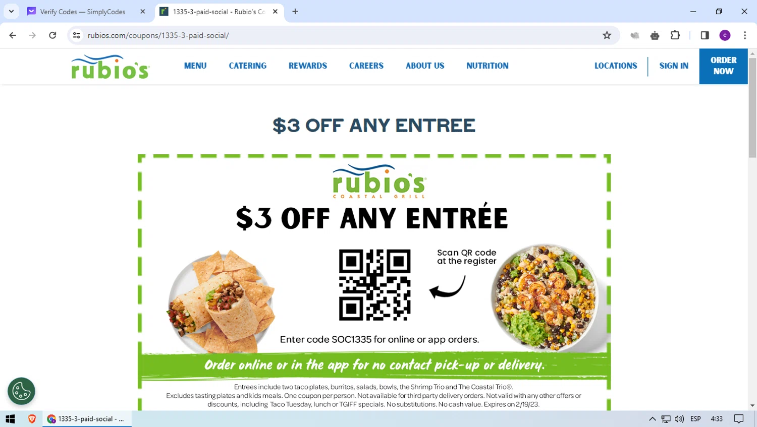 Rubio's Coupon Codes - $20 Off Coupons Jan 2025