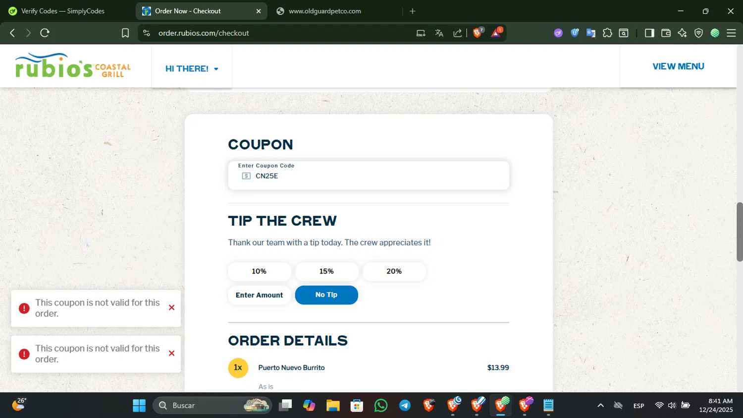Rubio's Promo Codes - 50% Off (1 Verified) Mar 2026