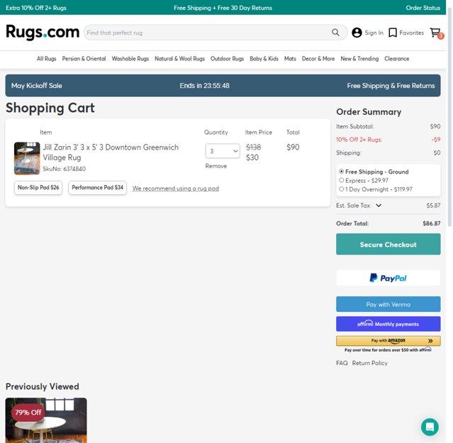 Rugs.com Promo Codes - 10% Off Coupons Sep 2025