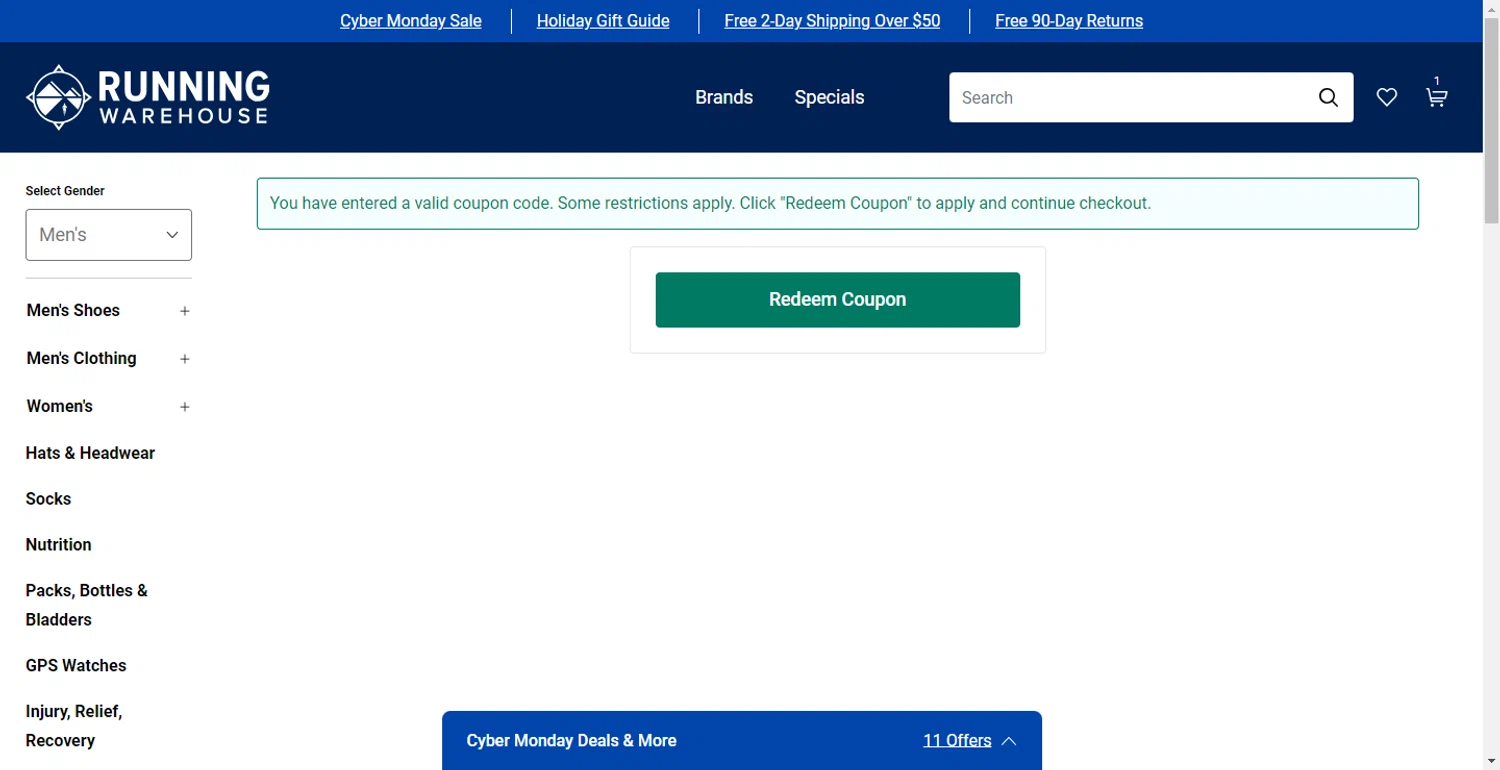 Running Warehouse Promo Code - 20% Off December 2025