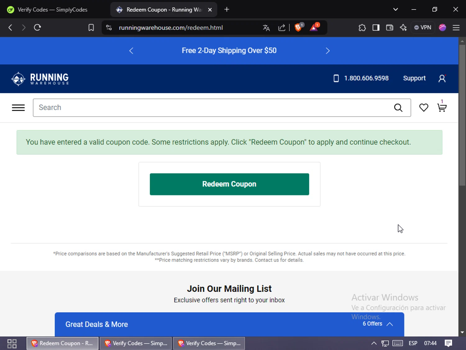 Running Warehouse Coupon Codes - 50% Off | January 2025