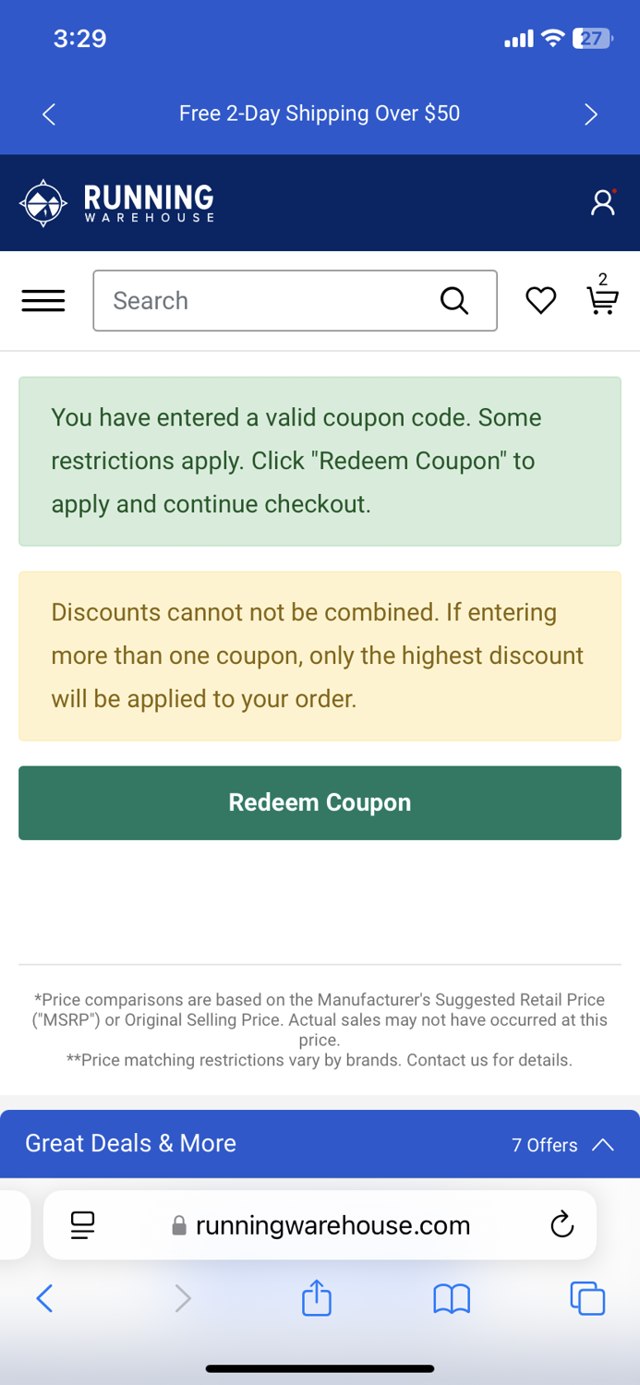 Running Warehouse Coupon Codes (2 Verified) - Apr 2025