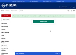 Running Warehouse Coupon Codes - 50% Off | January 2025