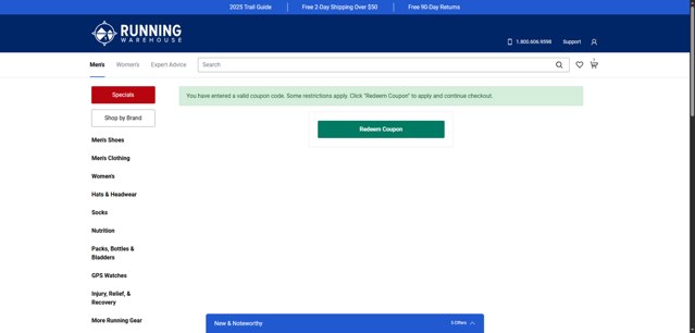 Running Warehouse Promo Code (3 Verified) - 10% Off Jul 2025