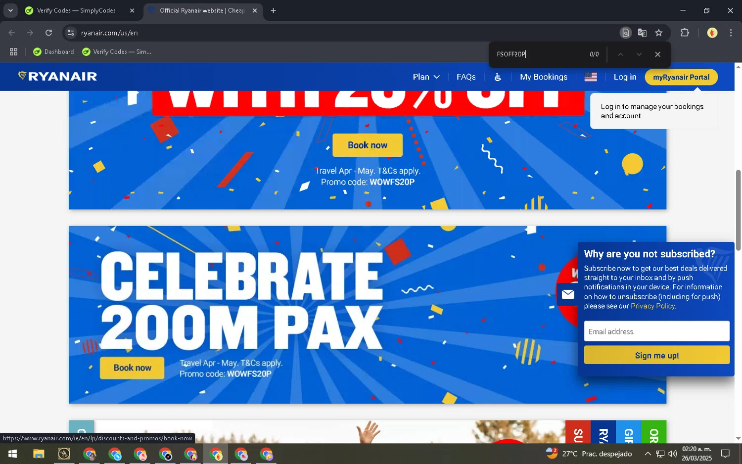 Ryanair Promo Codes - 20% Off Coupons Jun 2025