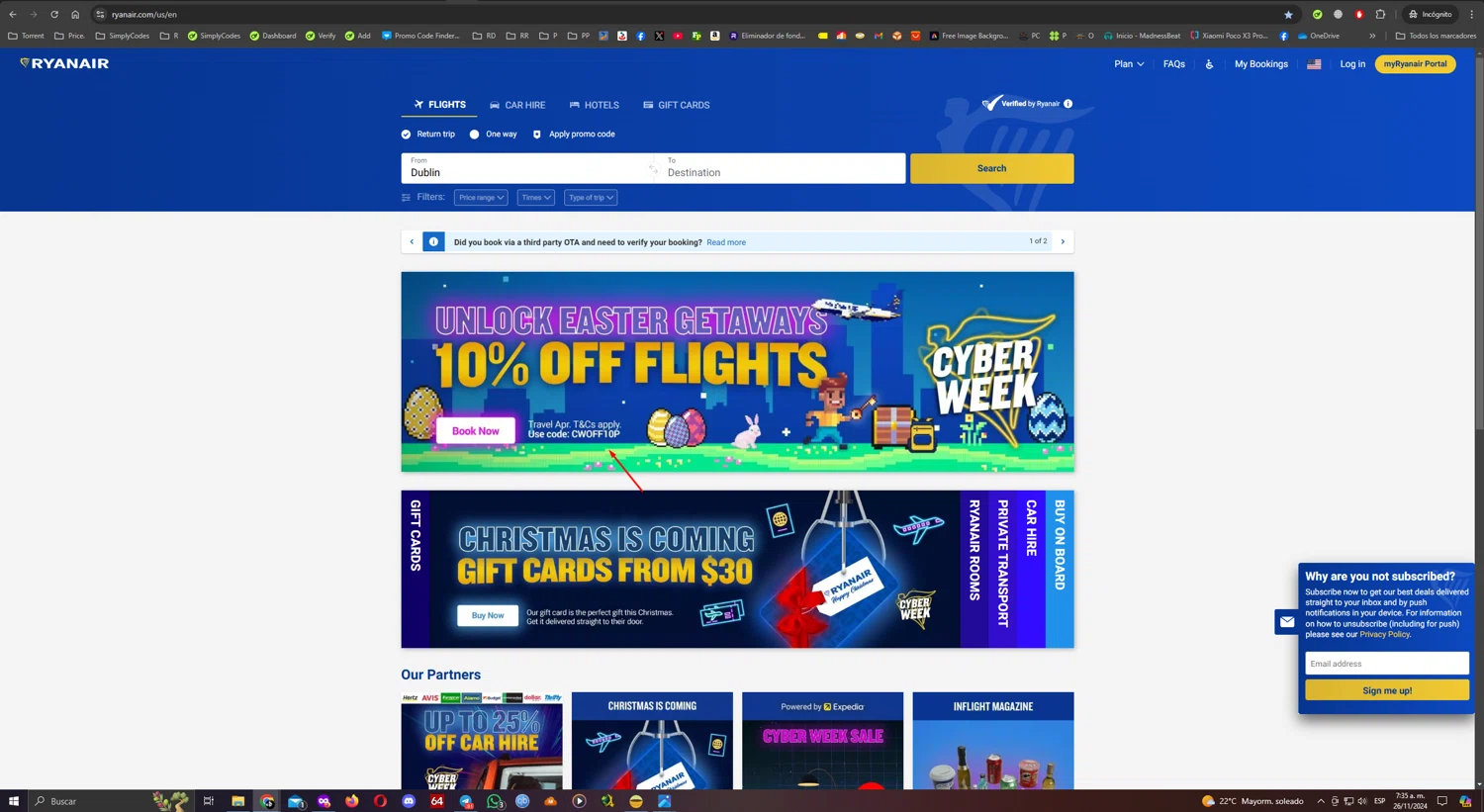 Ryanair Promo Codes - 40% Off | December 2024