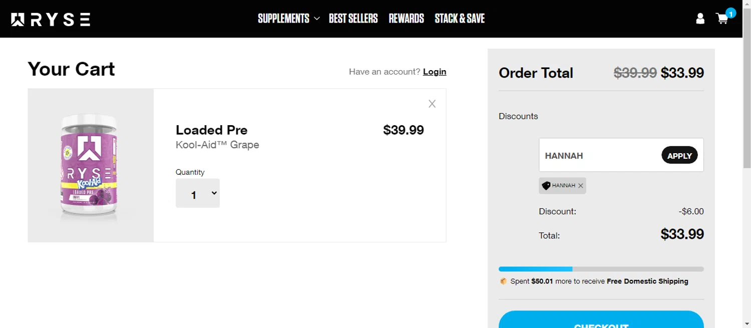 Ryse Supplements Discount Codes - 20% Off | September 2024