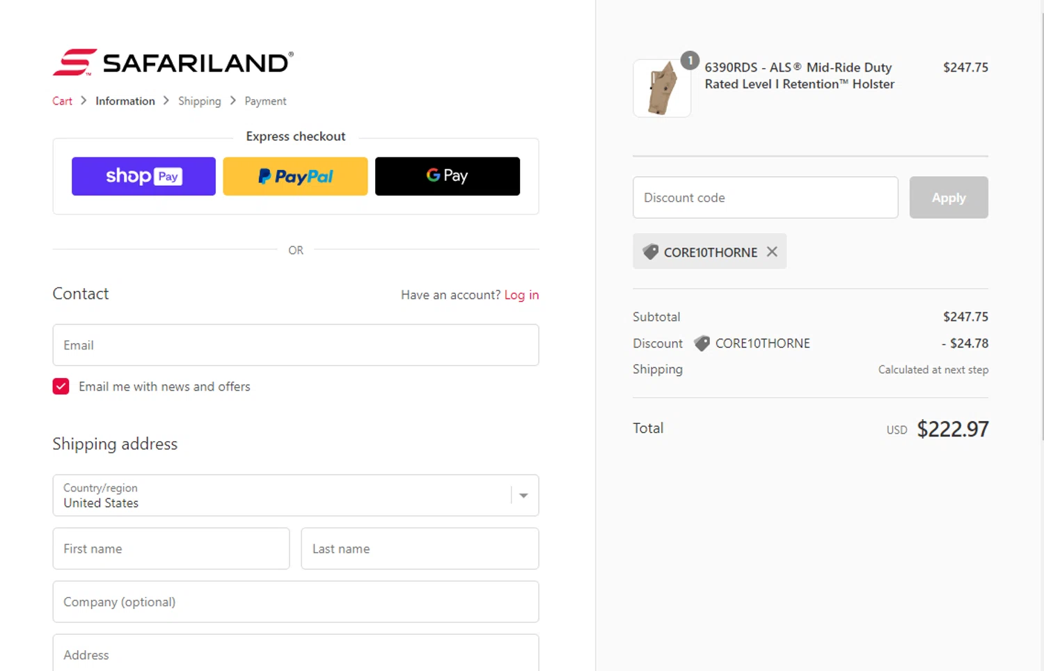 Safariland Discount Codes - 10% Off | September 2024