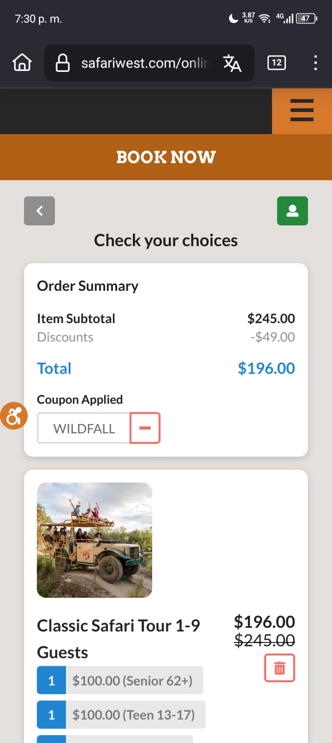 Safari West Promo Codes - 20% Off | November 2024