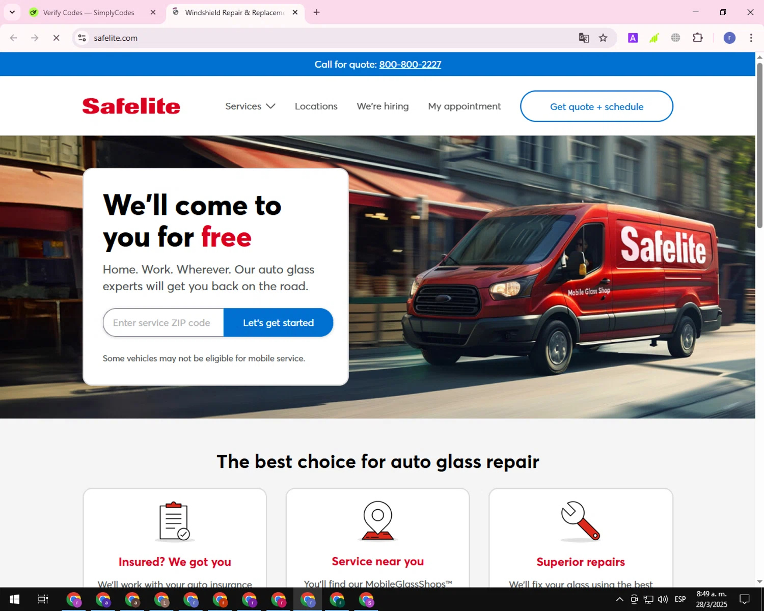 Safelite Promo Codes (10 Verified) - $20 Off w/Code Apr 2025