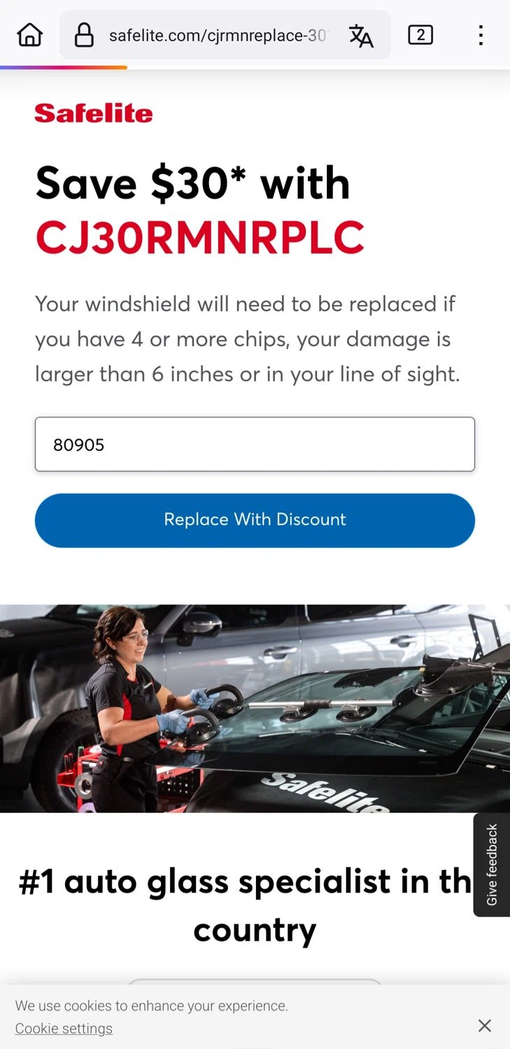 Safelite Discount Codes - 25% Off (9 Verified) Aug 2025