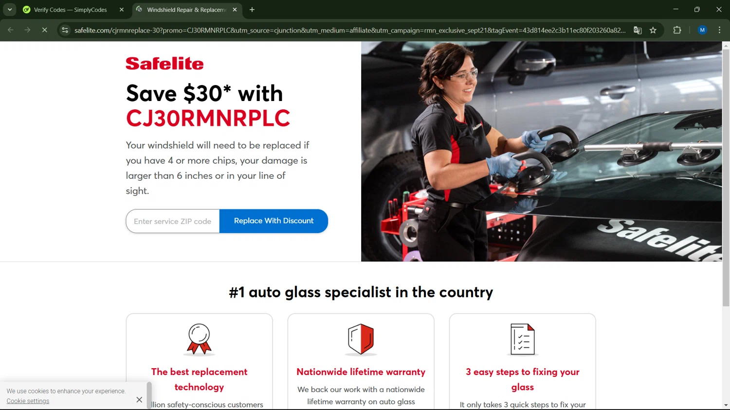 Safelite Promo Codes (10 Verified) - $20 Off w/Code Apr 2025