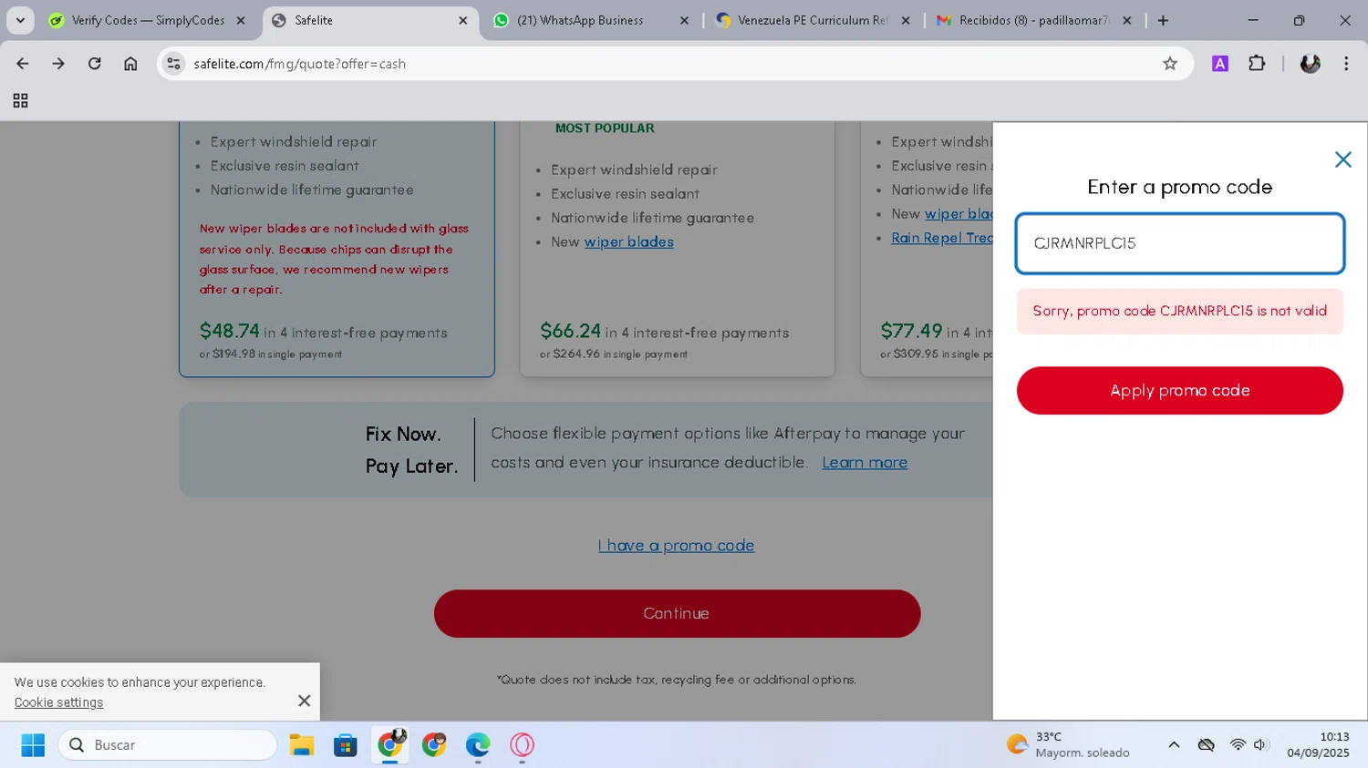 Safelite Promo Codes - $10 Off (5 Verified) Dec 2025