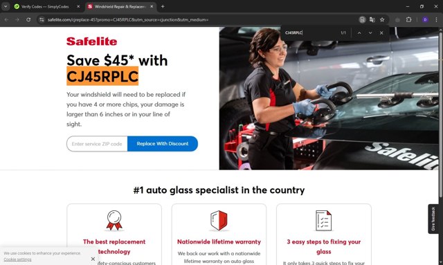 Safelite Discount Codes - $45 Off (4 Verified) Jun 2025