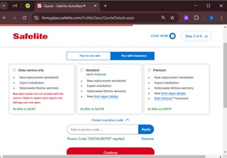 Safelite Promo Codes (10 Verified) - $20 Off w/Code Apr 2025