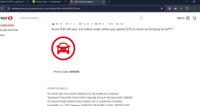 Safeway Discount Codes - $30 Off (3 Verified) Jul 2025
