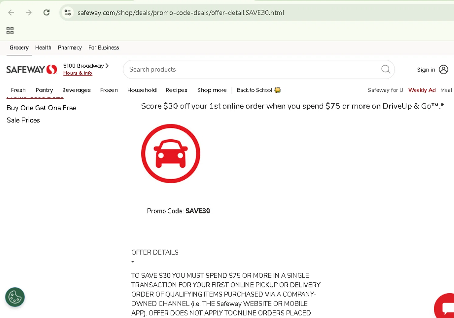 Safeway Discount Codes - $30 Off (3 Verified) Oct 2025