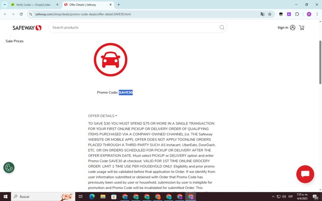 Safeway Discount Codes - $30 Off (3 Verified) May 2025