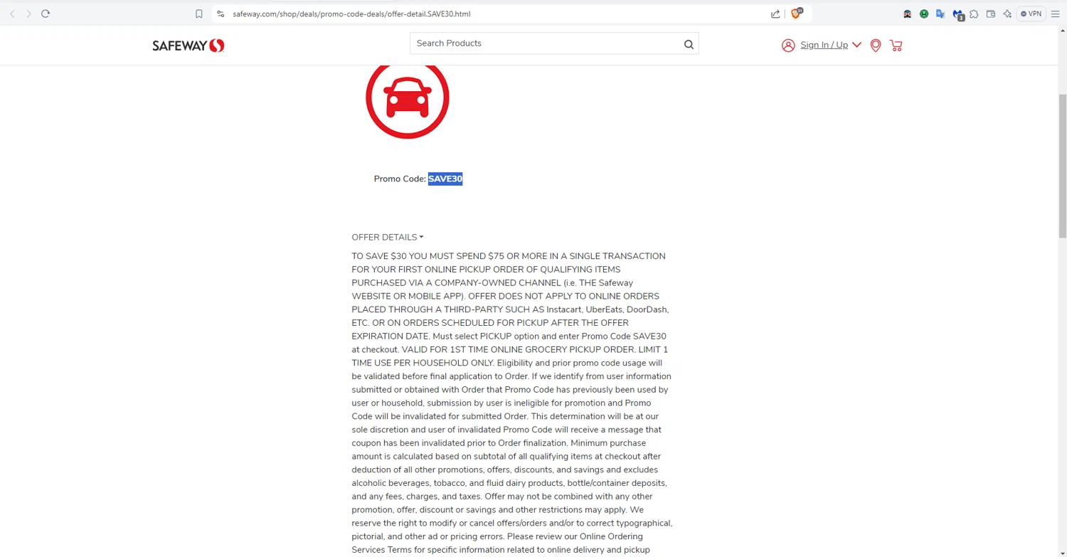 Safeway Promo Codes - $20 Off | October 2024