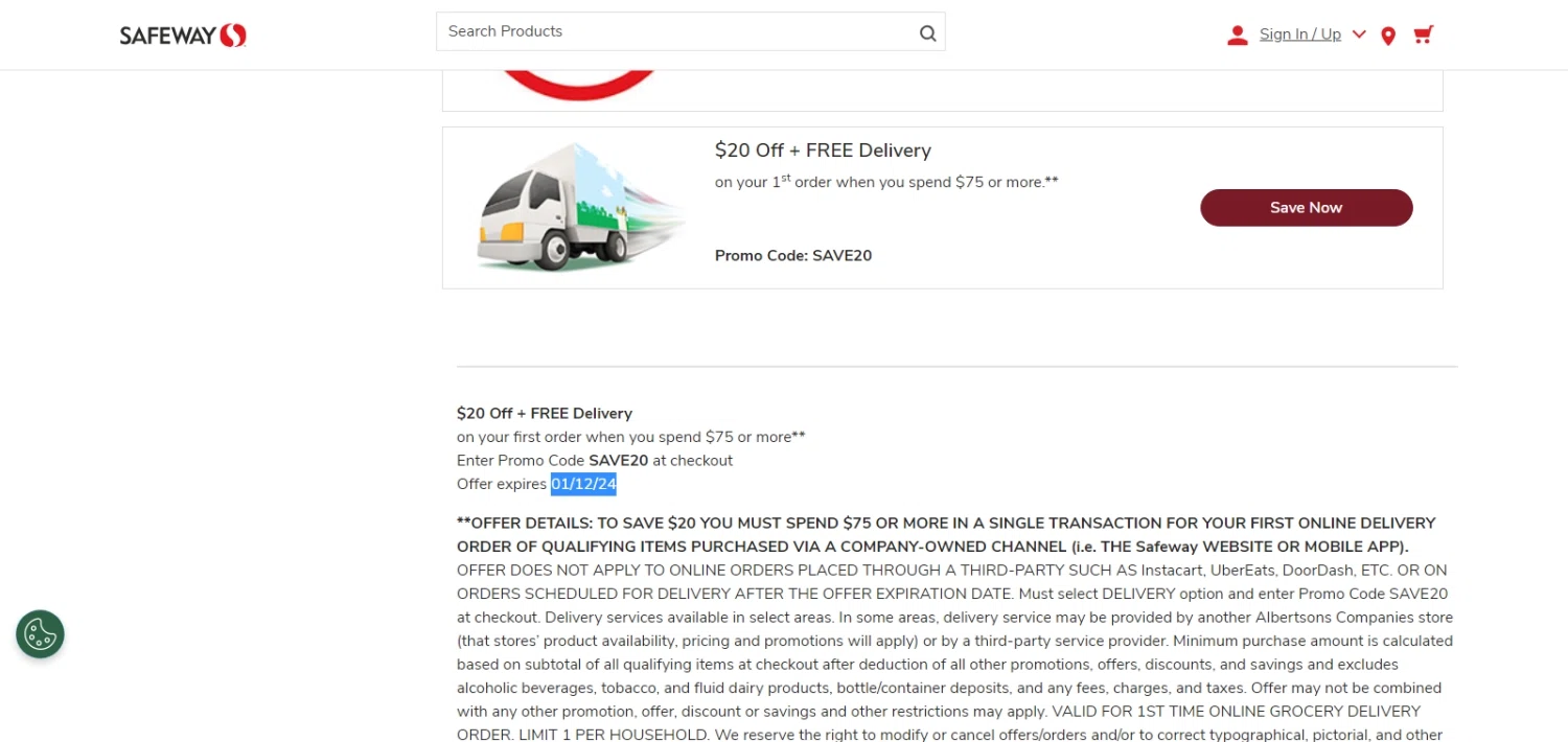 Safeway Promo Codes – $20 Off | August 2024