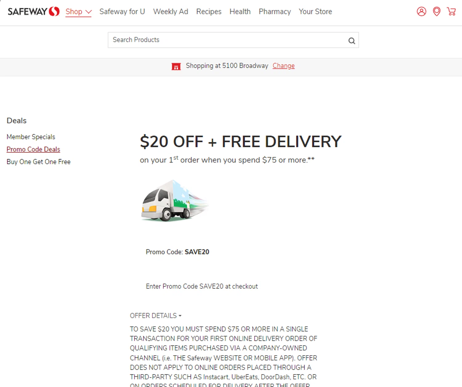 Safeway Promo Codes - $20 Off | October 2024