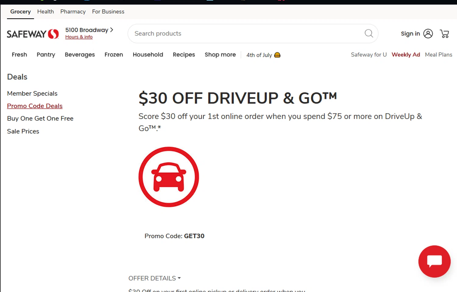 Safeway Discount Codes - $30 Off (2 Verified) Nov 2025