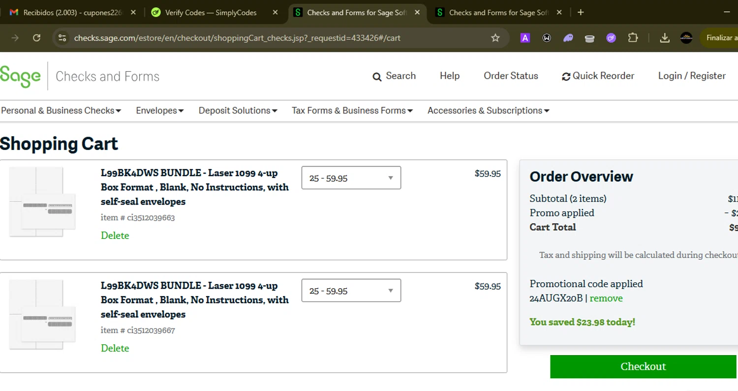 Sage Promo Codes (1 Verified) - 20% Off w/Code Sep 2025