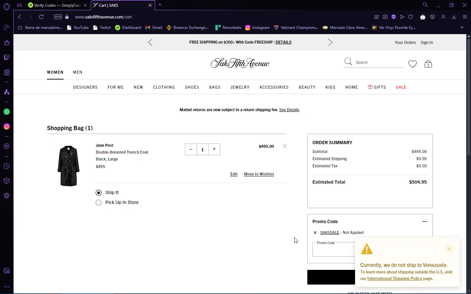 Saks Fifth Avenue Promo Codes - 10% Off | October 2024