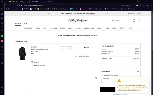 Saks Fifth Avenue Promo Codes - 10% Off | October 2024