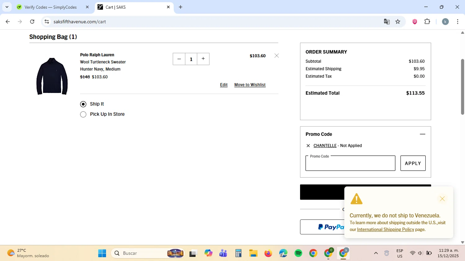 Saks Fifth Avenue Promo Code - $50 Off December 2025