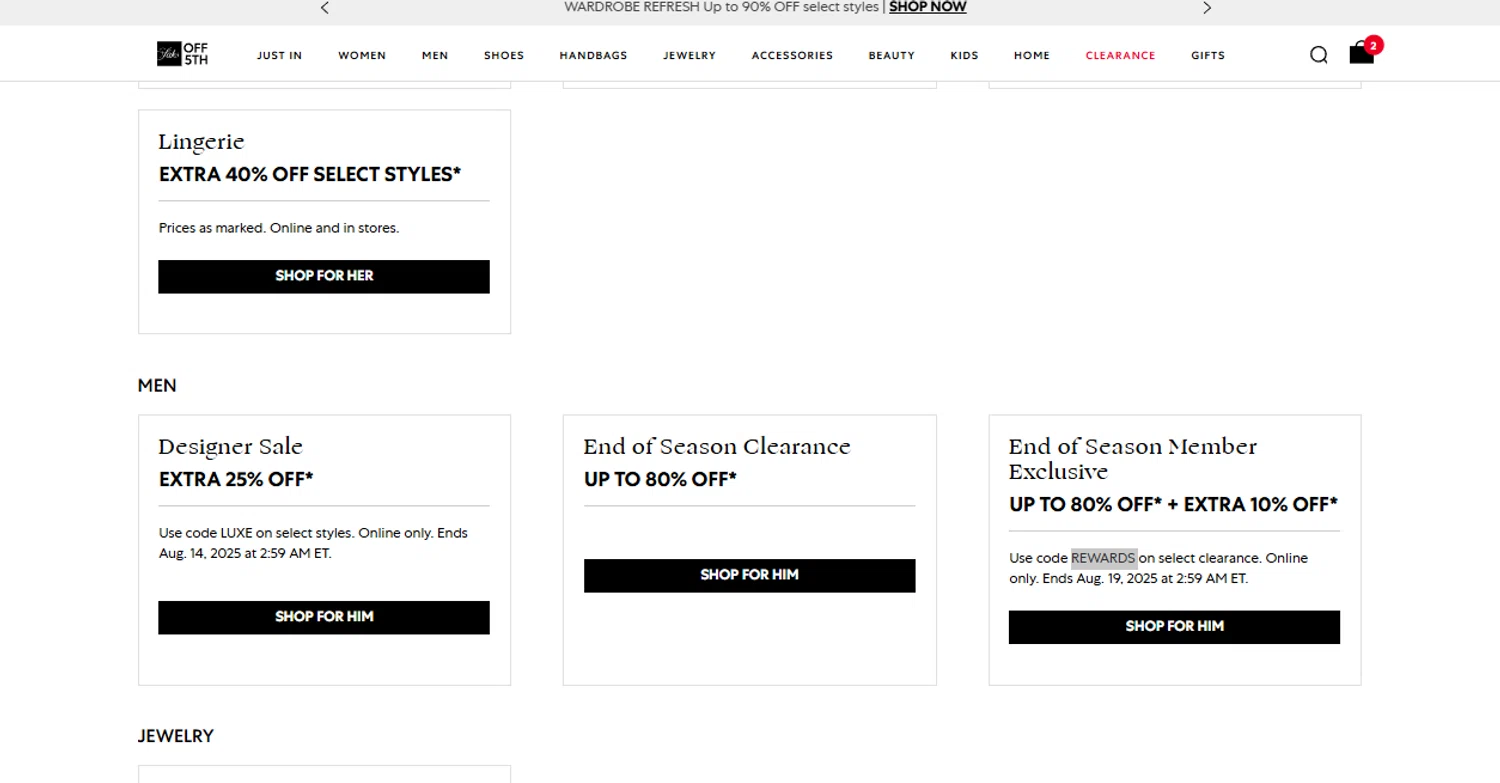 Saks OFF 5TH Promo Codes - 10% Off (1 Verified) Dec 2025