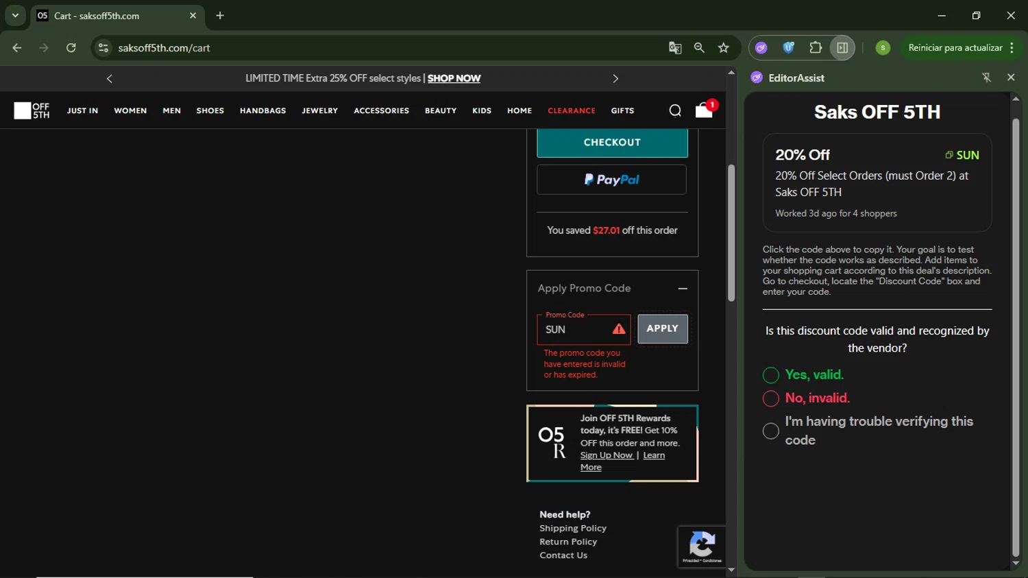 Saks Off 5TH Promo Codes - 10% Off (Verified) Oct 2025