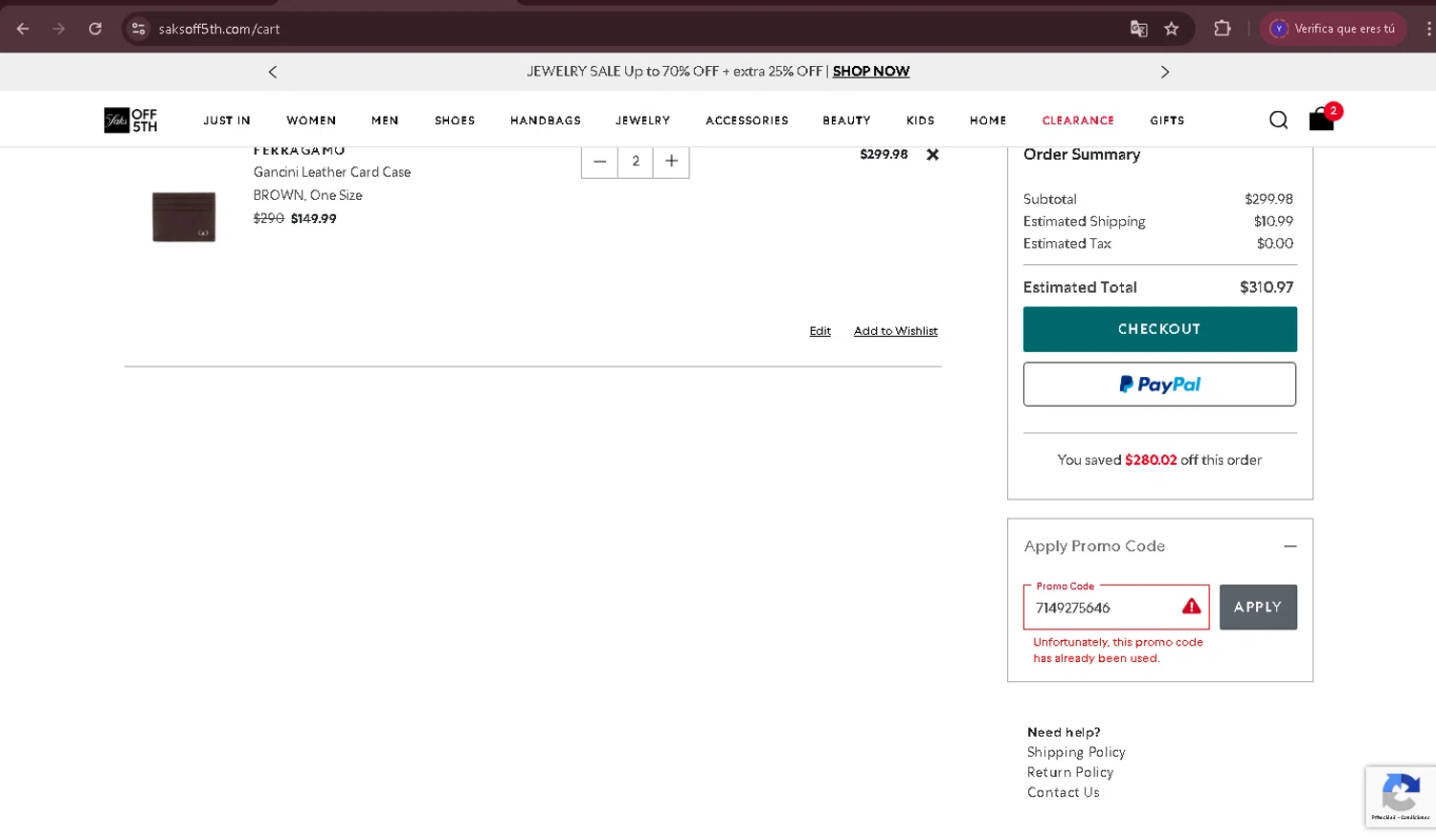 Saks Off 5TH Promo Codes - 10% Off (Verified) Nov 2025
