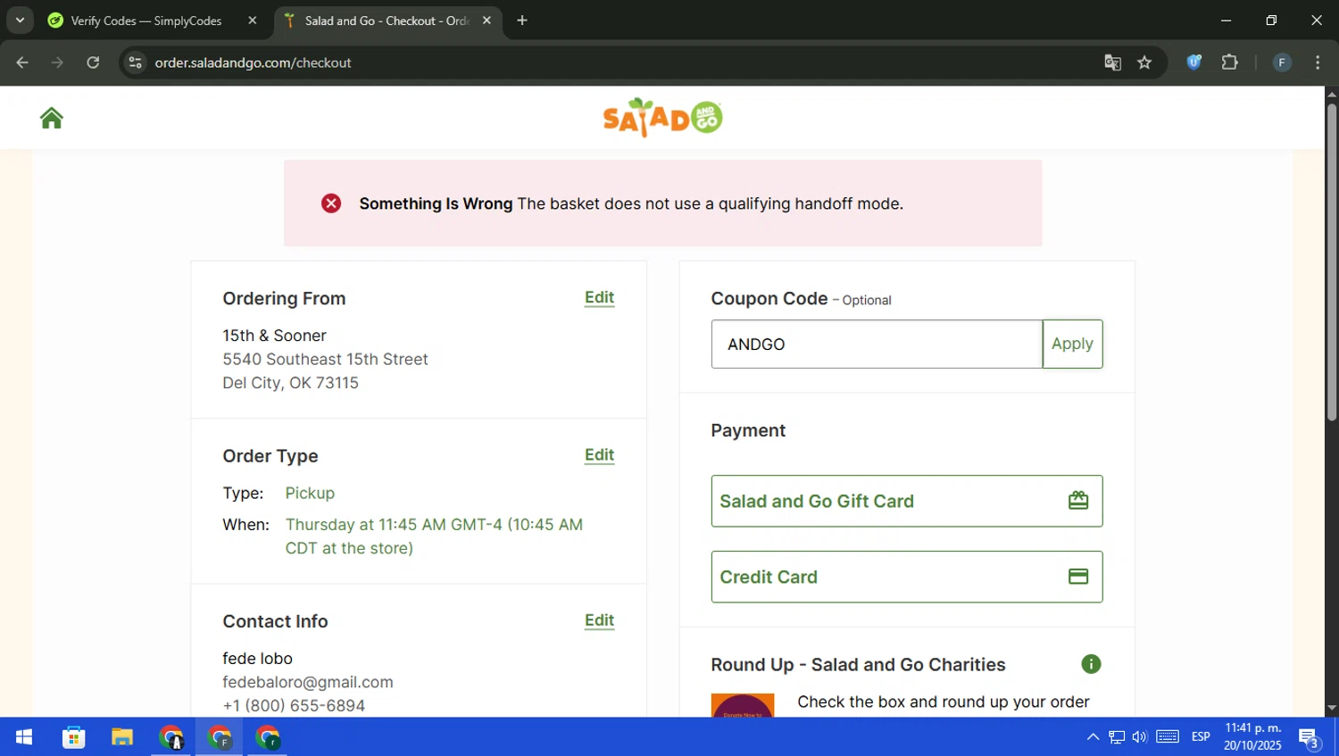 Salad and Go Sitewide Coupons & Discounts Dec 2025