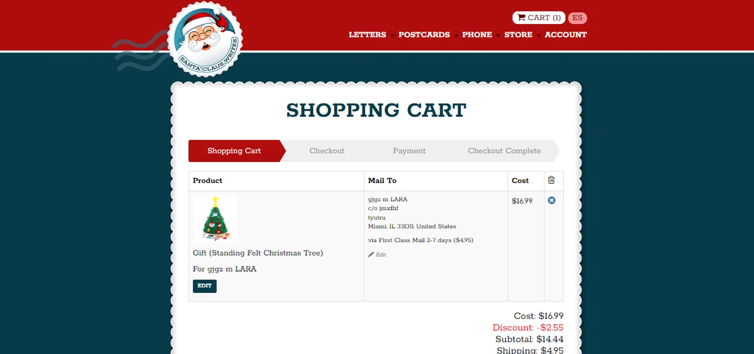 Santa Claus Writes Coupon Codes - 15% Off | November 2024