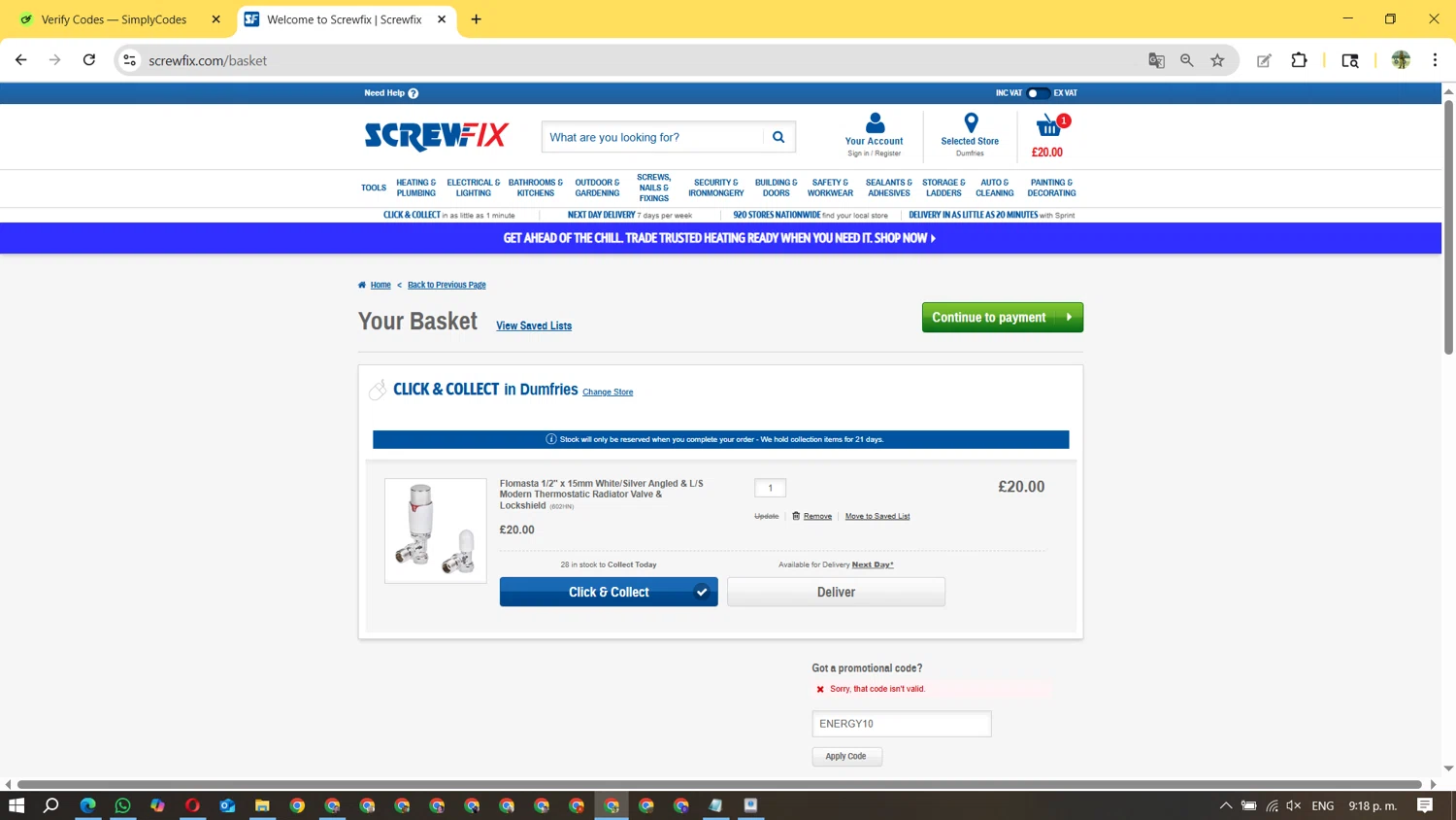 Screwfix Promo Codes (1 Verified) - 15% Off w/Code Oct 2025