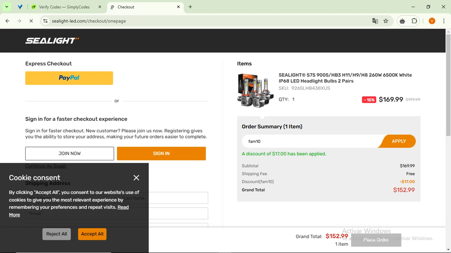 SEALIGHT Coupon Codes (9 Verified) - $15 Off Jan 2025