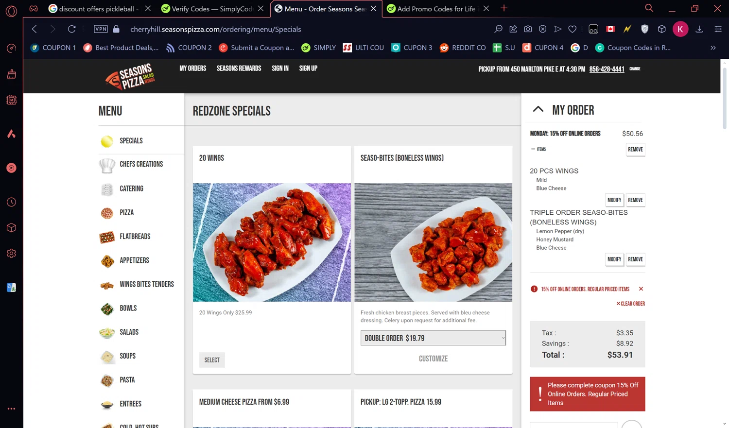 Seasons Pizza Coupon Codes - 50% Off | January 2025