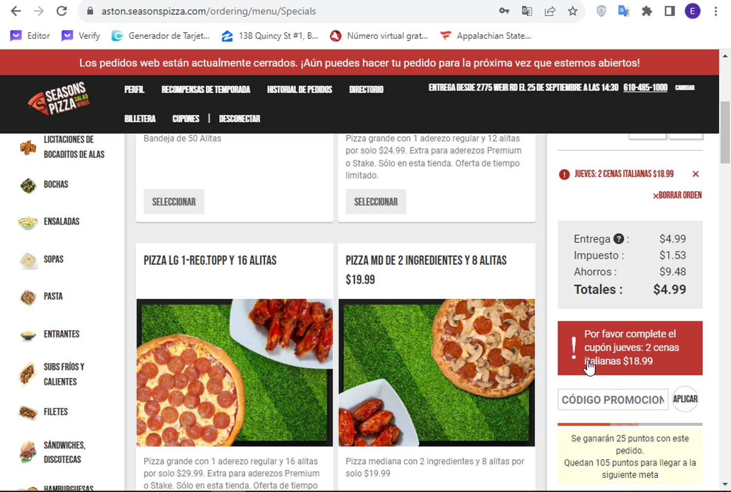Seasons Pizza Coupon Codes - 50% Off Coupons in August 2024 | SimplyCodes