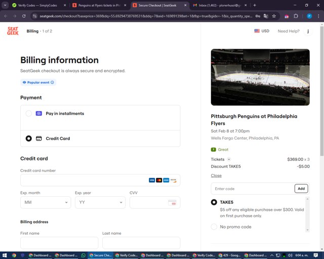 SeatGeek Promo Codes (1 Verified) - $5 Off w/Code May 2025