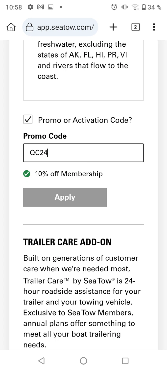Sea Tow Promo Codes & Cyber Monday 2024 Deals - 10% Off