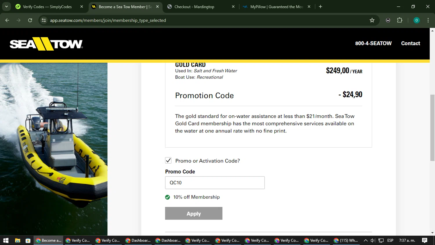 Sea Tow Promo Codes - 10% Off | October 2024
