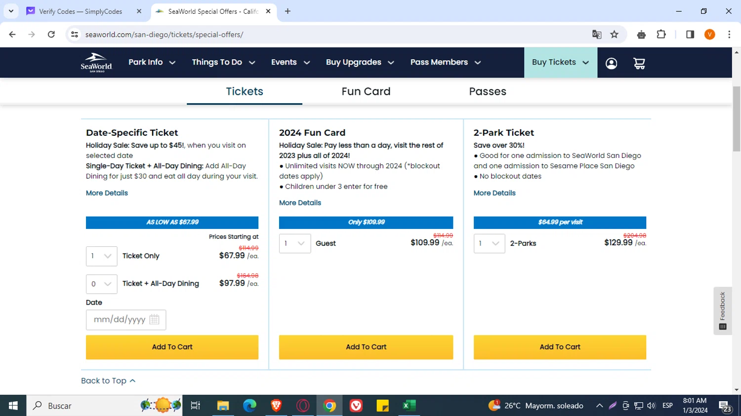 SeaWorld Promo Codes - 50% Off | January 2025