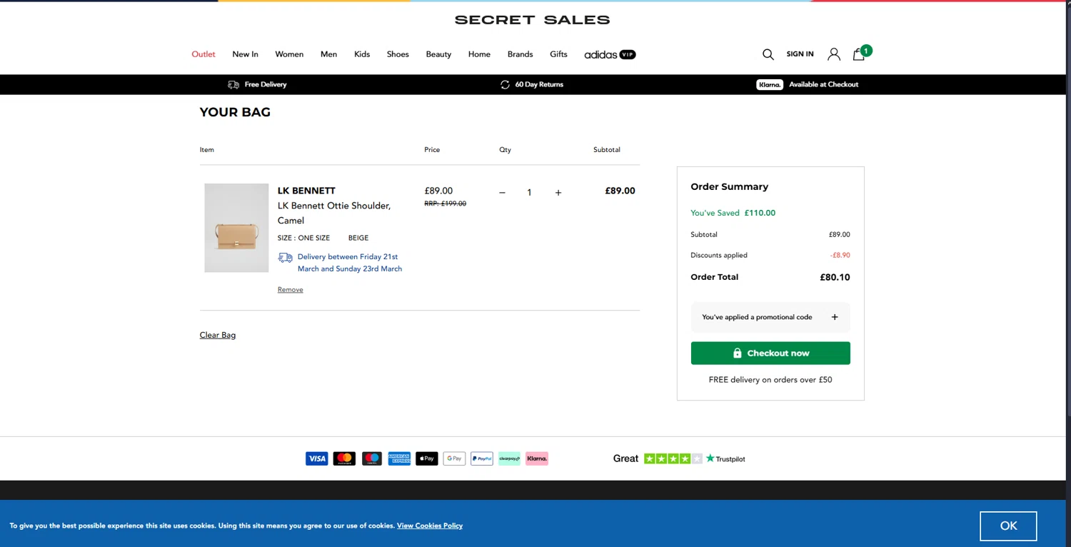 Secret Sales Discount Codes (9 Verified) - 10% Off Mar 2025